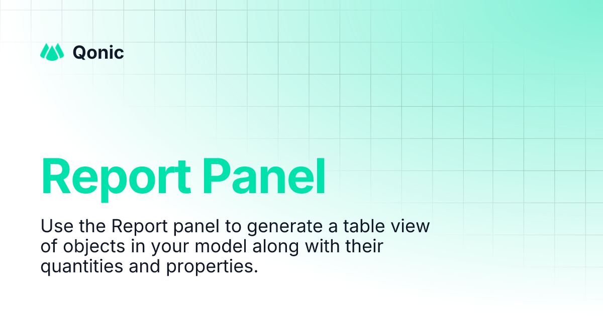 Report Panel | Qonic