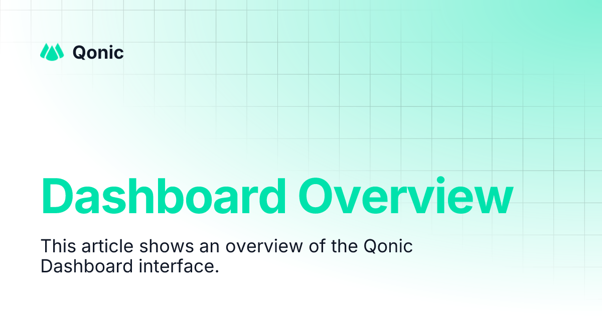 Dashboard Overview | Qonic
